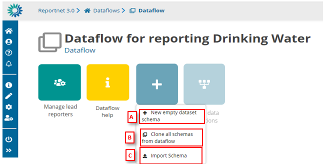 Create a dataset schema – Reportnet Help Pages